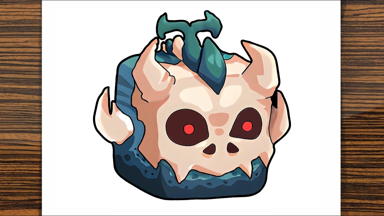 How to draw T-REX Fruit | Blox fruits | Step by step - YouTube