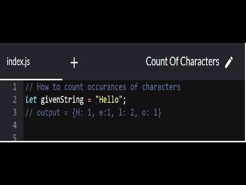 JavaScript Interview Prep: Count Character Occurrences in a String (The ...
