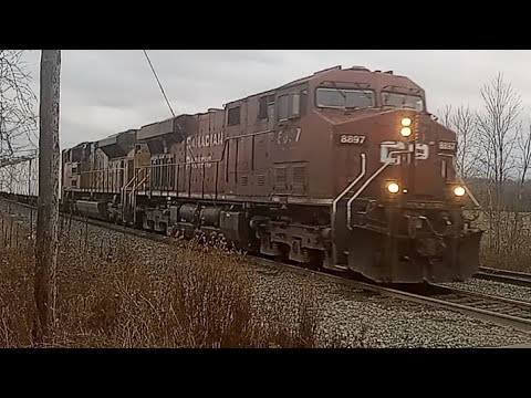 UP! CPKC 8897, UP 8745 at Spence pretripping facility! - YouTube