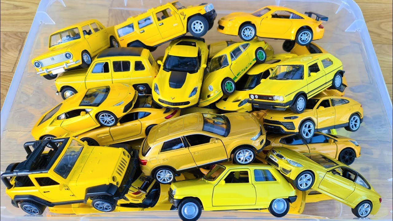 Diecast Car Maintenance: Yellow cars - YouTube