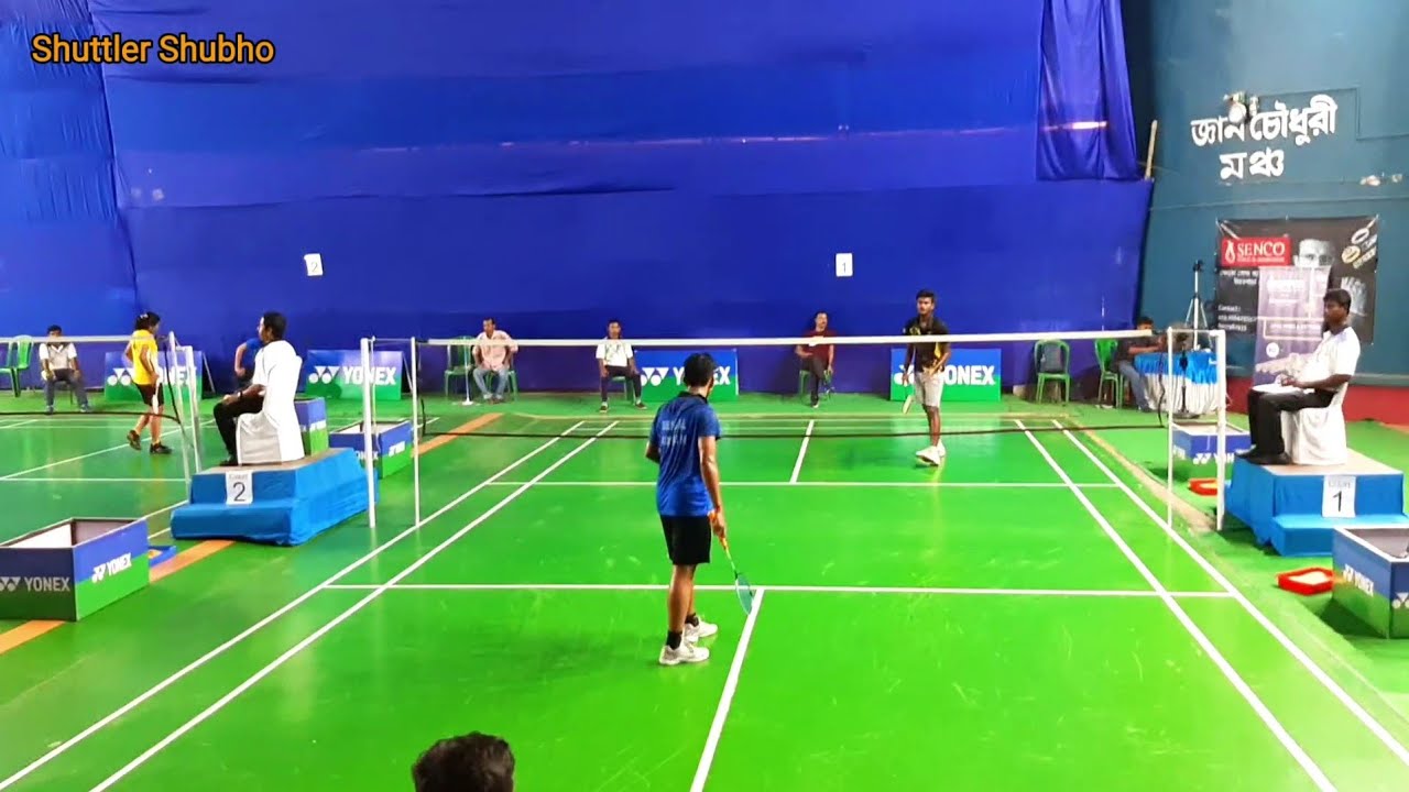 Men's Singles Badminton Match #badminton #trickshots #shuttlershubho ...