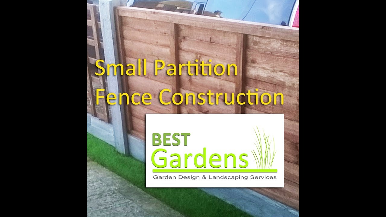 Small Partition Fence Construction - YouTube