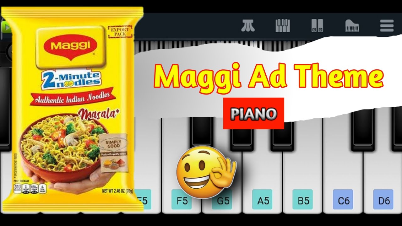 Maggy Ad Theme Piano slow || Maggi Music On Piano || Piano Tutorial ...
