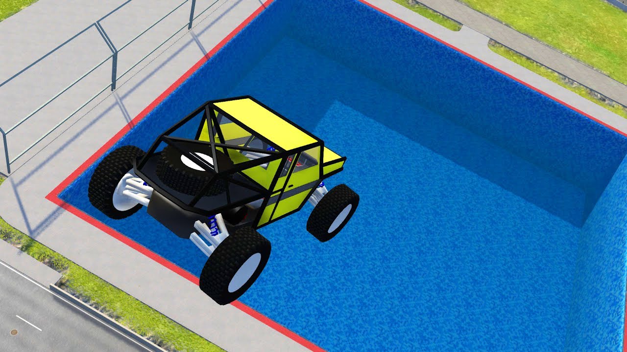 RC Toy Car Jumping In Pool - BeamNG.drive - YouTube