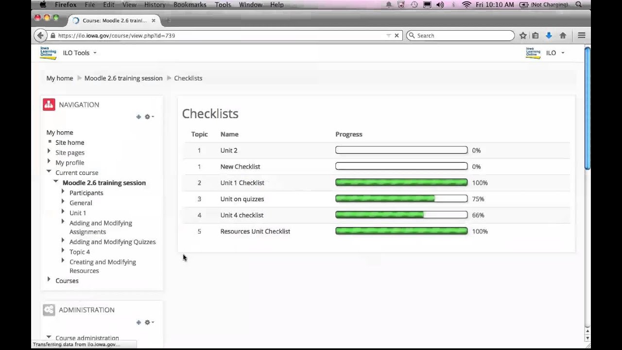 Add a Checklist to a Moodle Course - YouTube