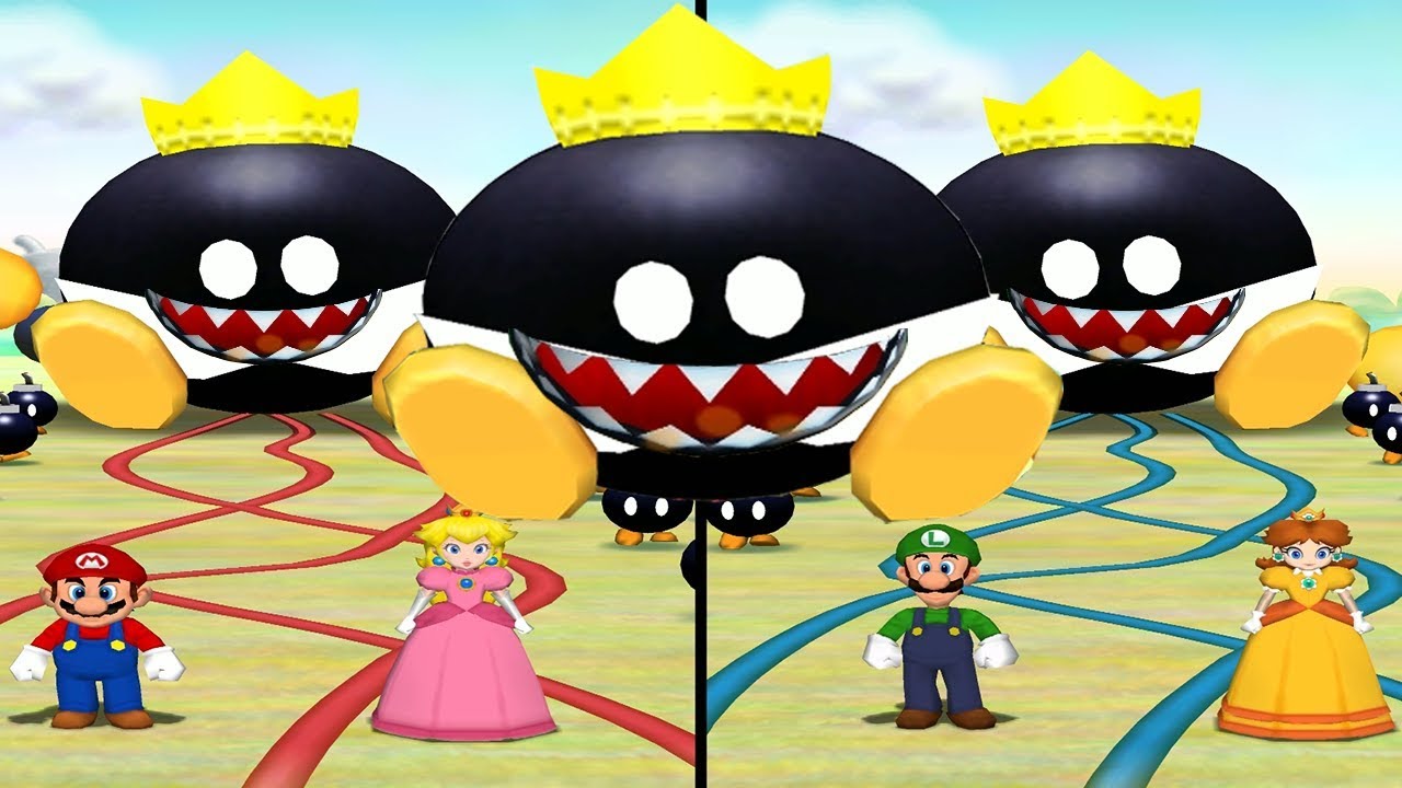 Mario Party 5 (2-Vs.-2 Minigames): Team Mario & Peach vs Team Luigi ...