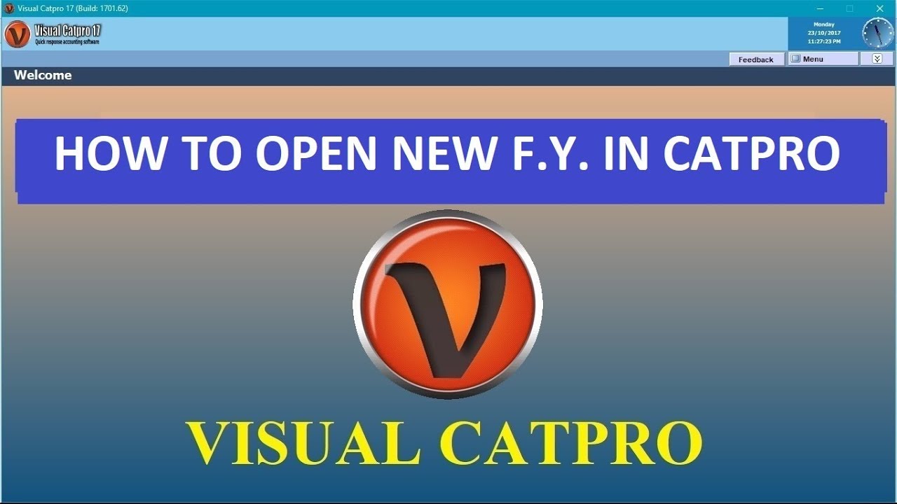 How to open New Financial Year in Catpro - YouTube