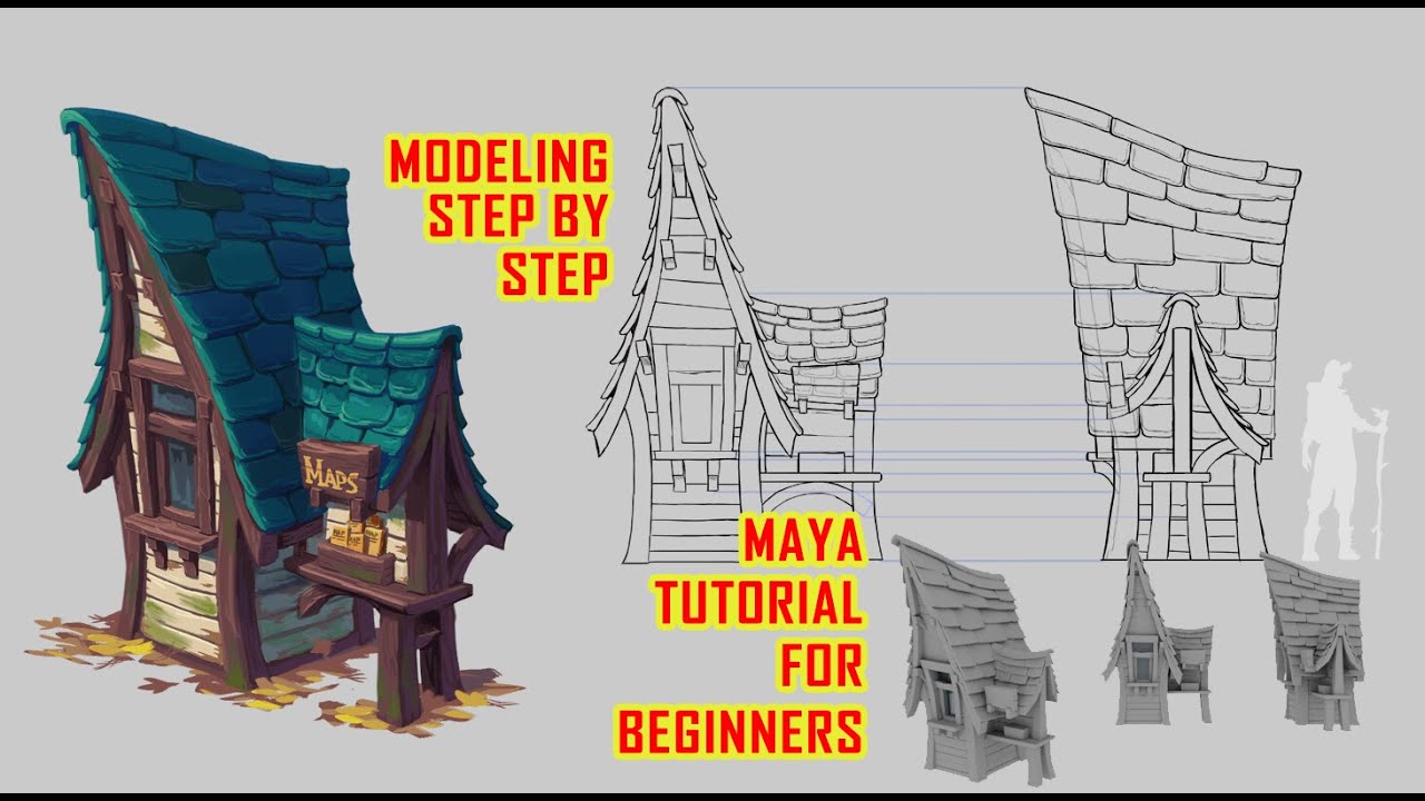 maya house UNWRAPING tutorial3| production UNWRAPING tips for maya ...
