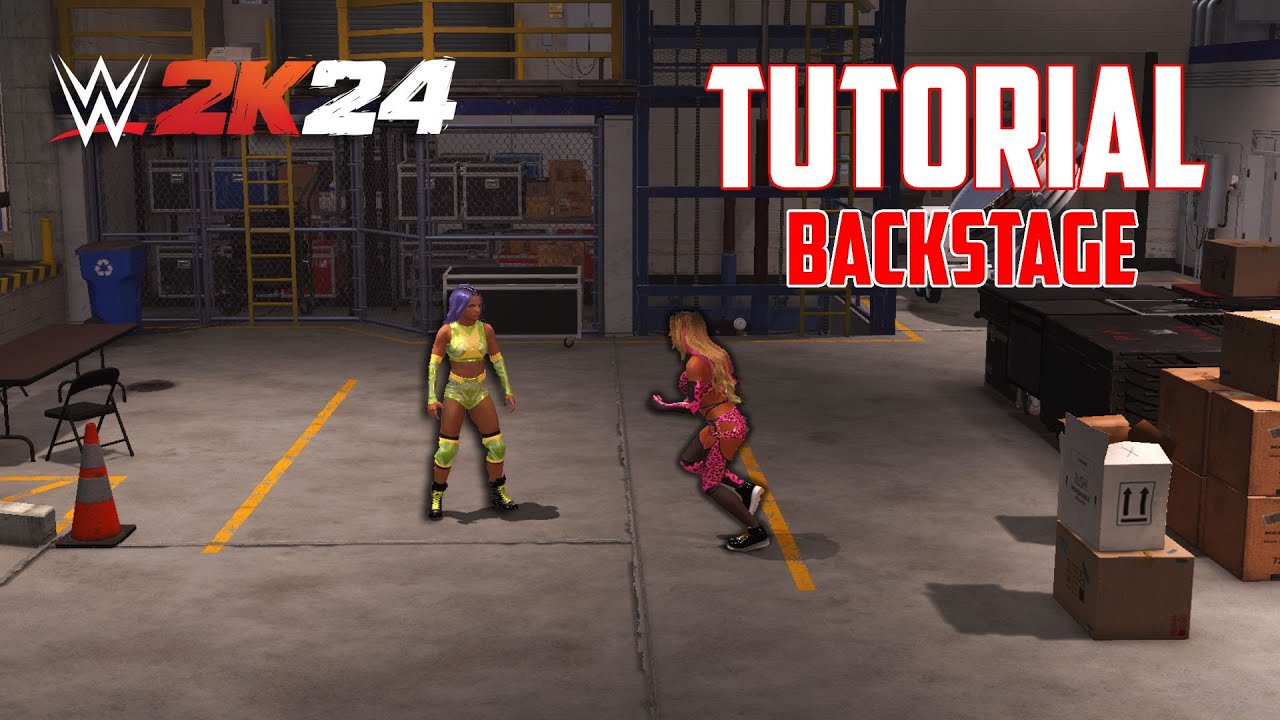 WWE 2K24 - TUTORIAL COMO IR AL BACKSATGE - YouTube