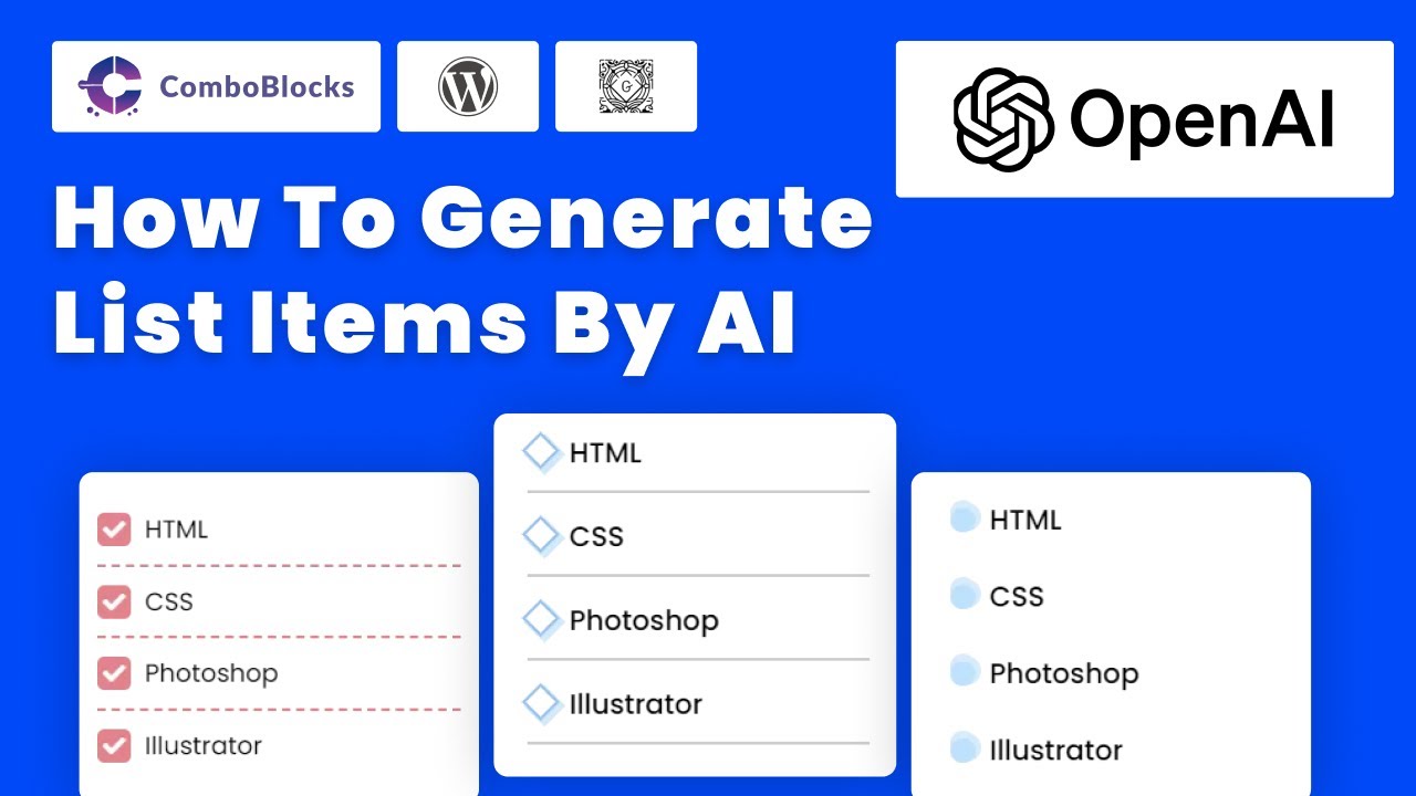 how to generate list items by AI - YouTube