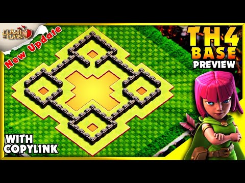 New UNBEATABLE! TH4 Base +COPYLINK 2022 | COC TH4 Hybrid Base - Clash of Clans #074 - YouTube