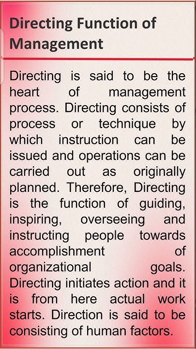 Business Management/19/Directing Function of Management - YouTube
