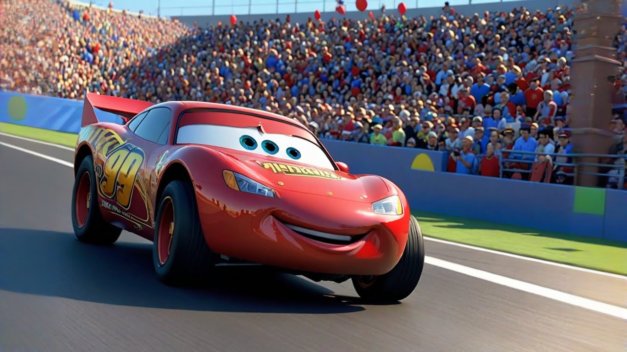 Race Car Zooms Around the Track | Fast Car Song for Kids | Nursery ...