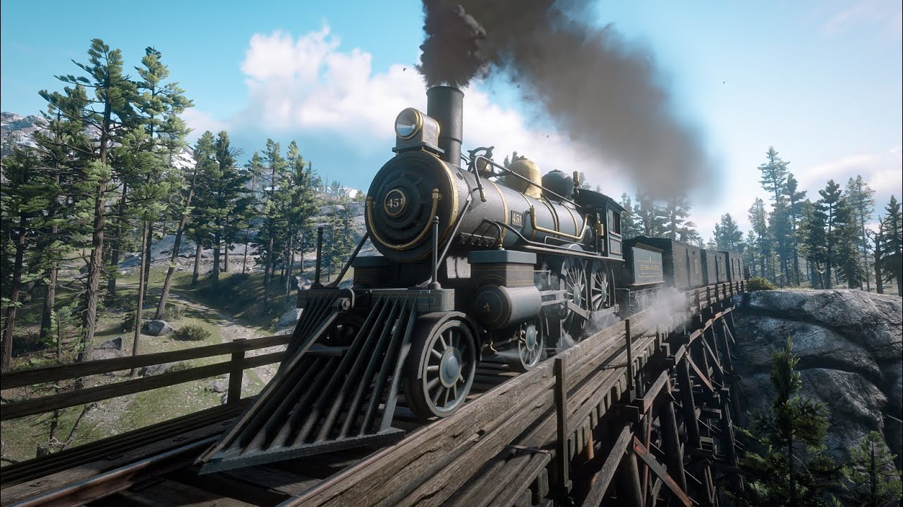 Journey around red dead redemption 2 map on a steam train - YouTube