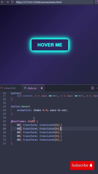 CREATE SMOOTH Shaking Button Hover Effect using only CSS - YouTube