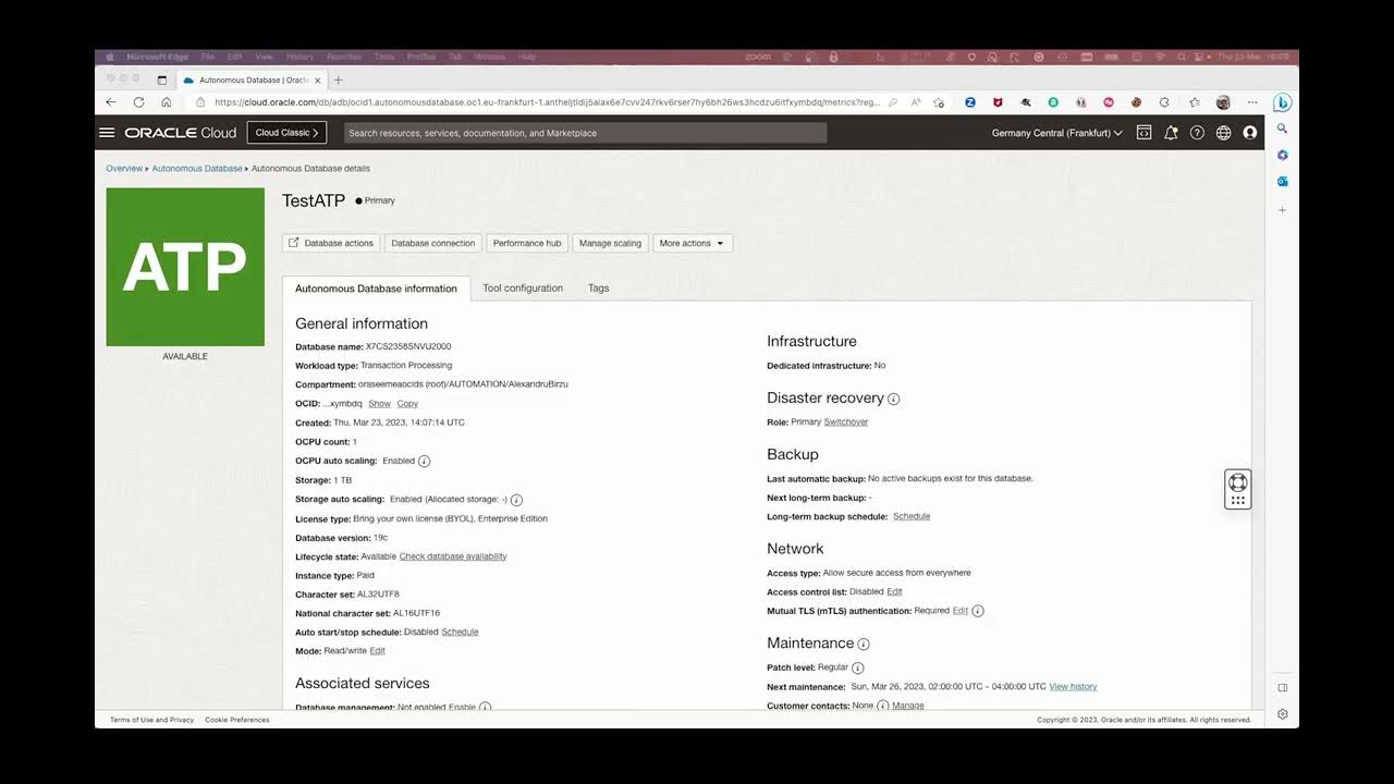 Oracle Cloud Infrastructure How to create an Autonomous DB and connect ...
