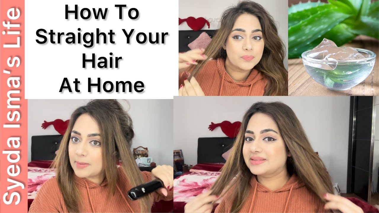 How To Straighten Your Hair With A Hair Straightener‼️| Flat Iron Super ...