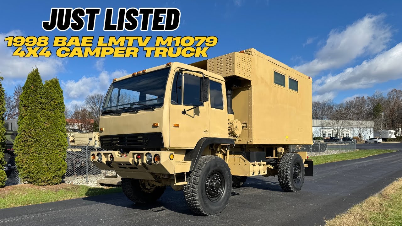 For Sale: 1998 BAE M1079 LMTV Box Truck - YouTube