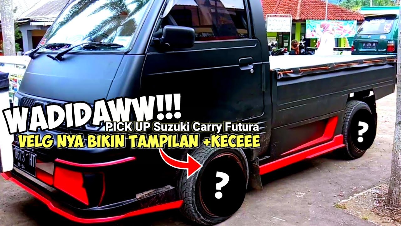 MODIFIKASI PICK UP SUZUKI CARRY FUTURA BLACK SIMPEL VELG RACING - YouTube