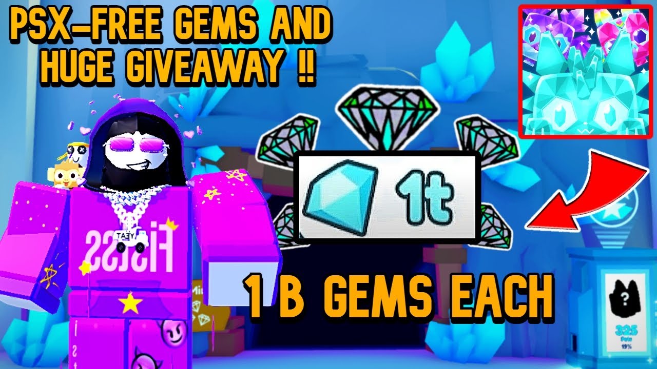 🔴LIVE 100B GEMS Giveaway In Pet Simulator X💎FREE HUGES💎DIAMOND MINE ...