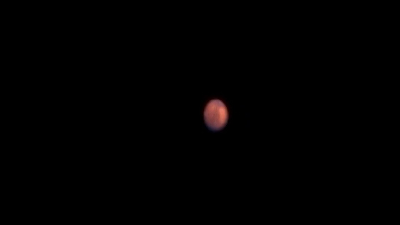 Mars through telescope - YouTube
