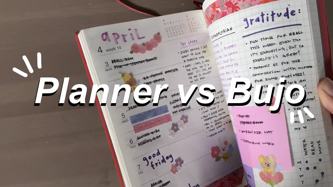 planner vs bullet journal? which is better for you? - YouTube