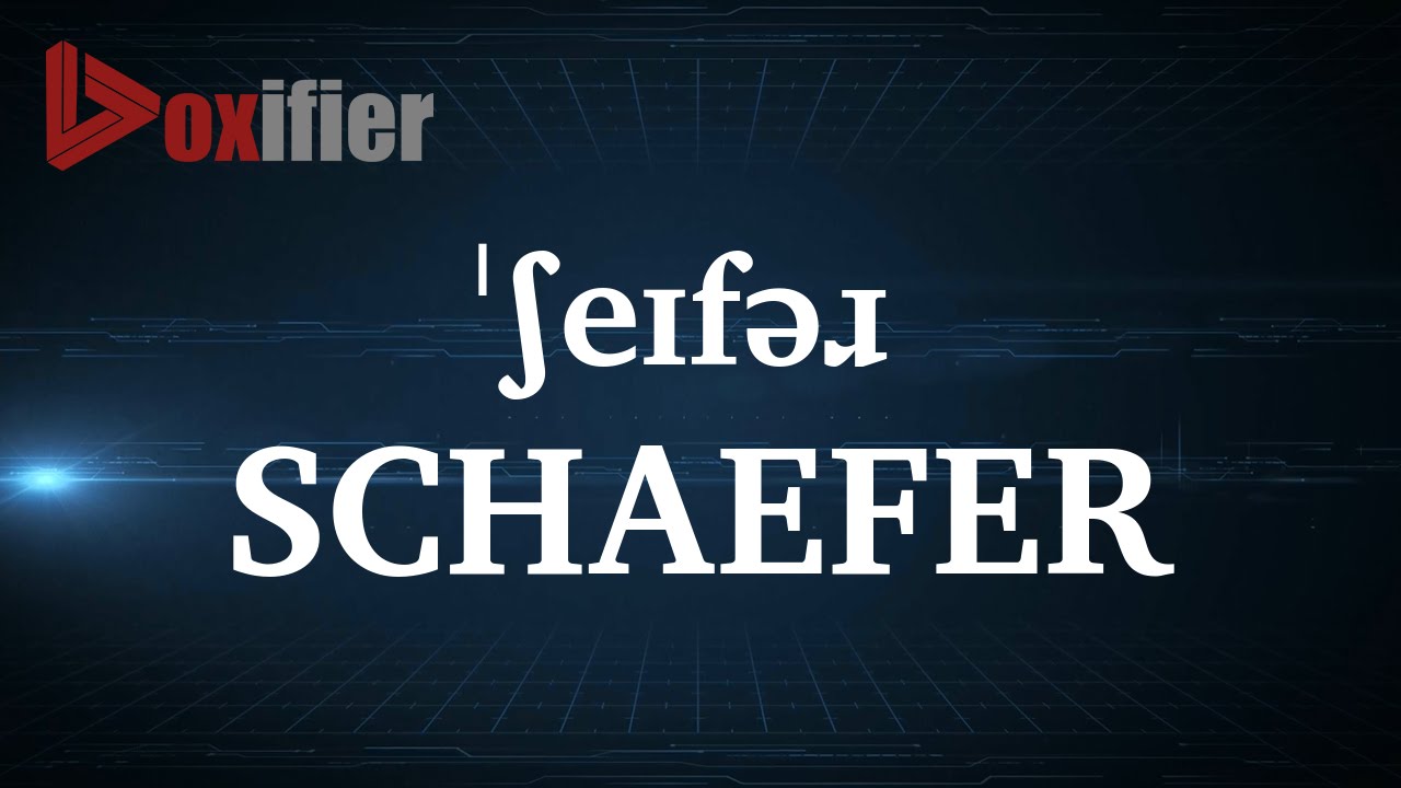 How to Pronunce Schaefer in English - Voxifier.com - YouTube