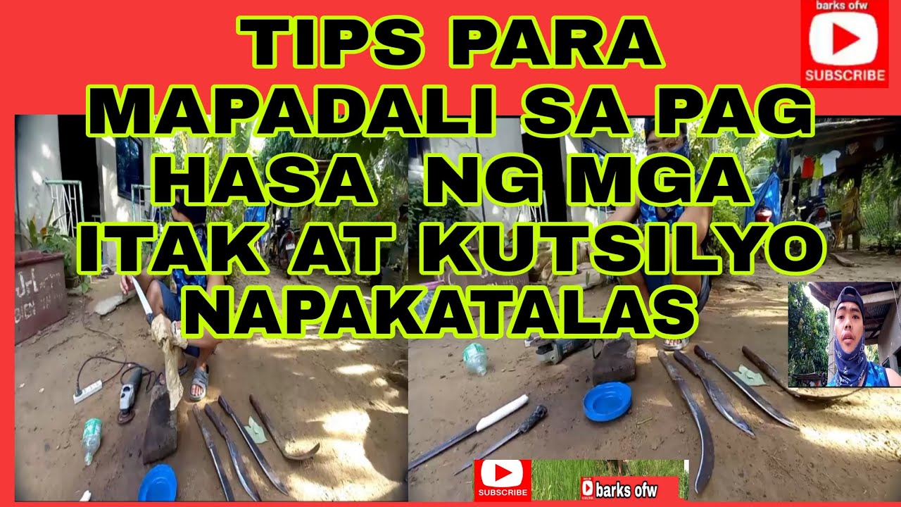 TIPS TAMANG PAG HASA NG MGA ITAK AT KUTSILYO NAPAKATALAS|barks ofw ...