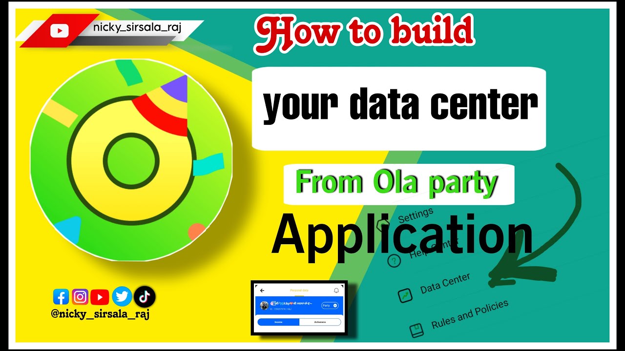 How to get your own data center from Ola Party application ओला पार्टी ...
