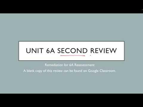 Unit 6A: Guided Remediation - YouTube