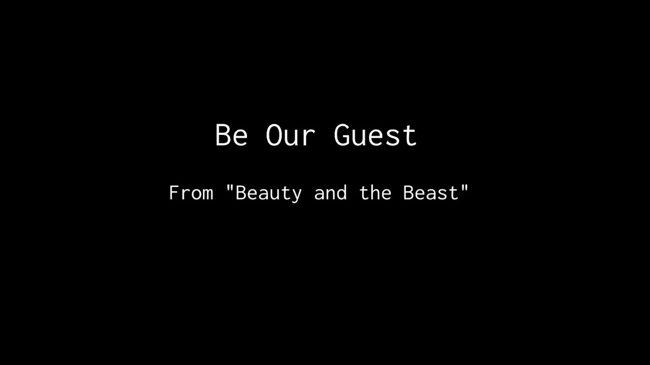 Be Our Guest Piano Accompaniment - YouTube