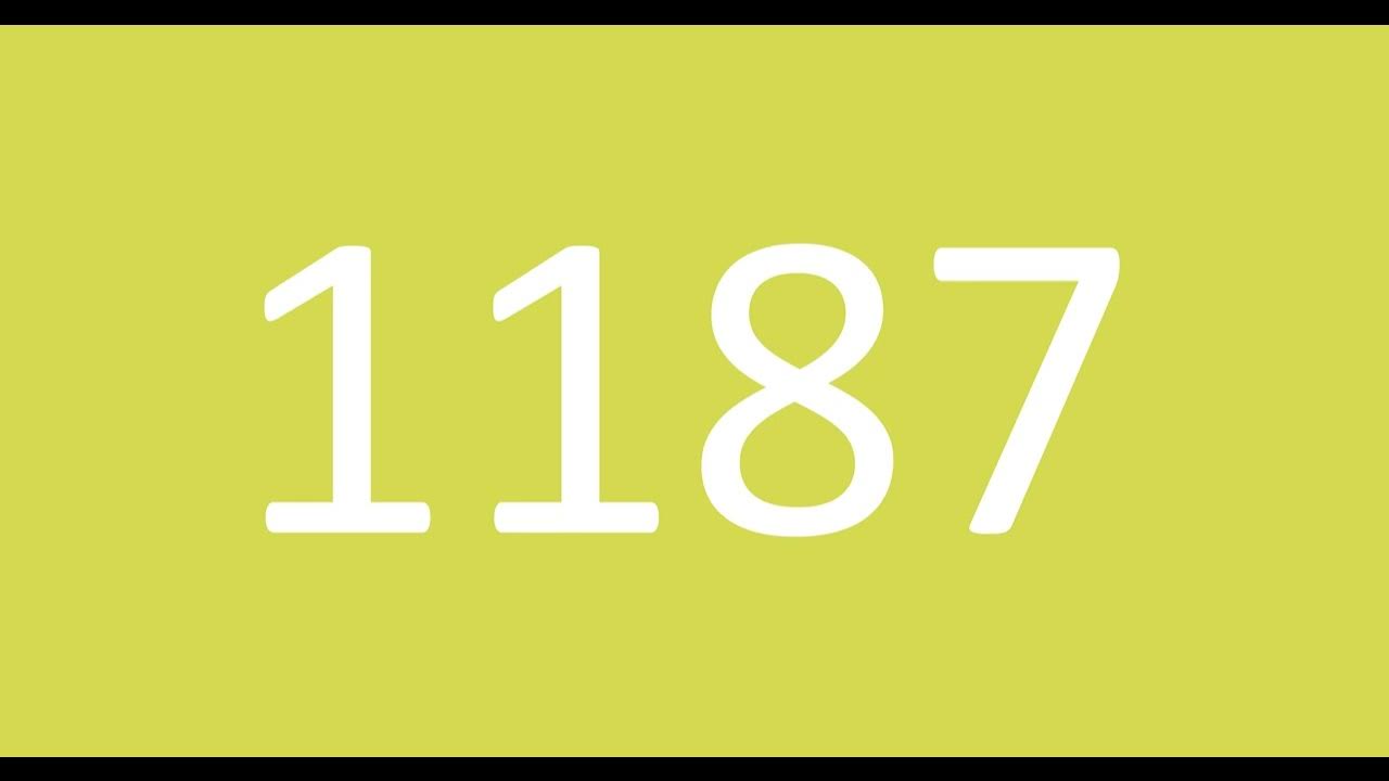 1187 - YouTube