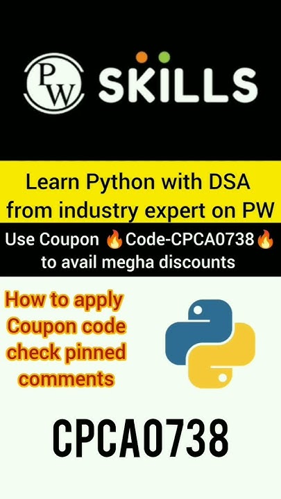 Python Coupon code by PWSKILL. #python #trending #ytshorts #pw # ...
