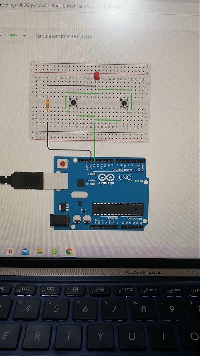 Either button can activate LED (arduino on tinkercad) - YouTube