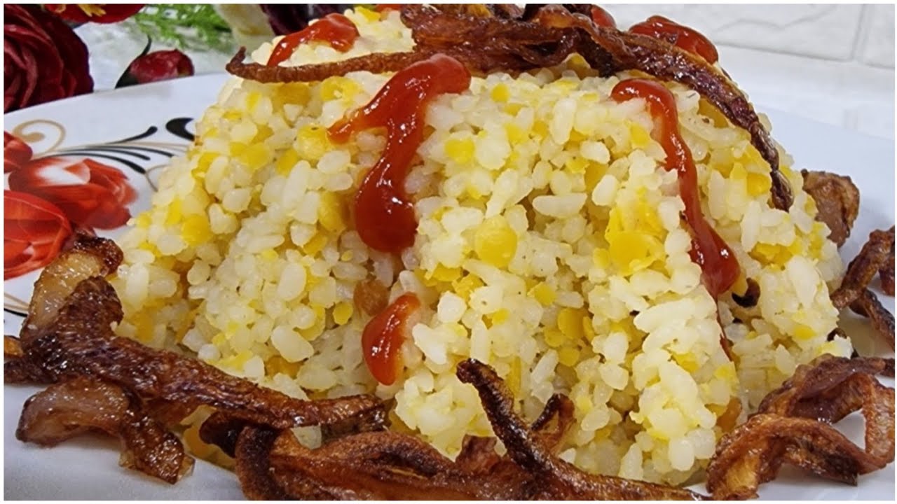 الرز بالعدس الأصفر او الكشري الاسكندراني بطريقه جديده ومش هيعجن خالص ...