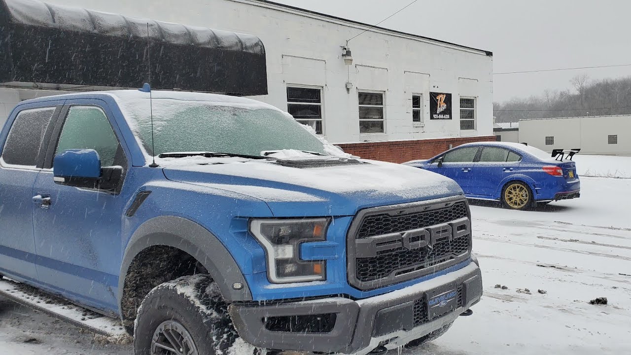 Test the 2019 Ford Raptor driving on Ice Capabilities 2021 Winter Storm ...