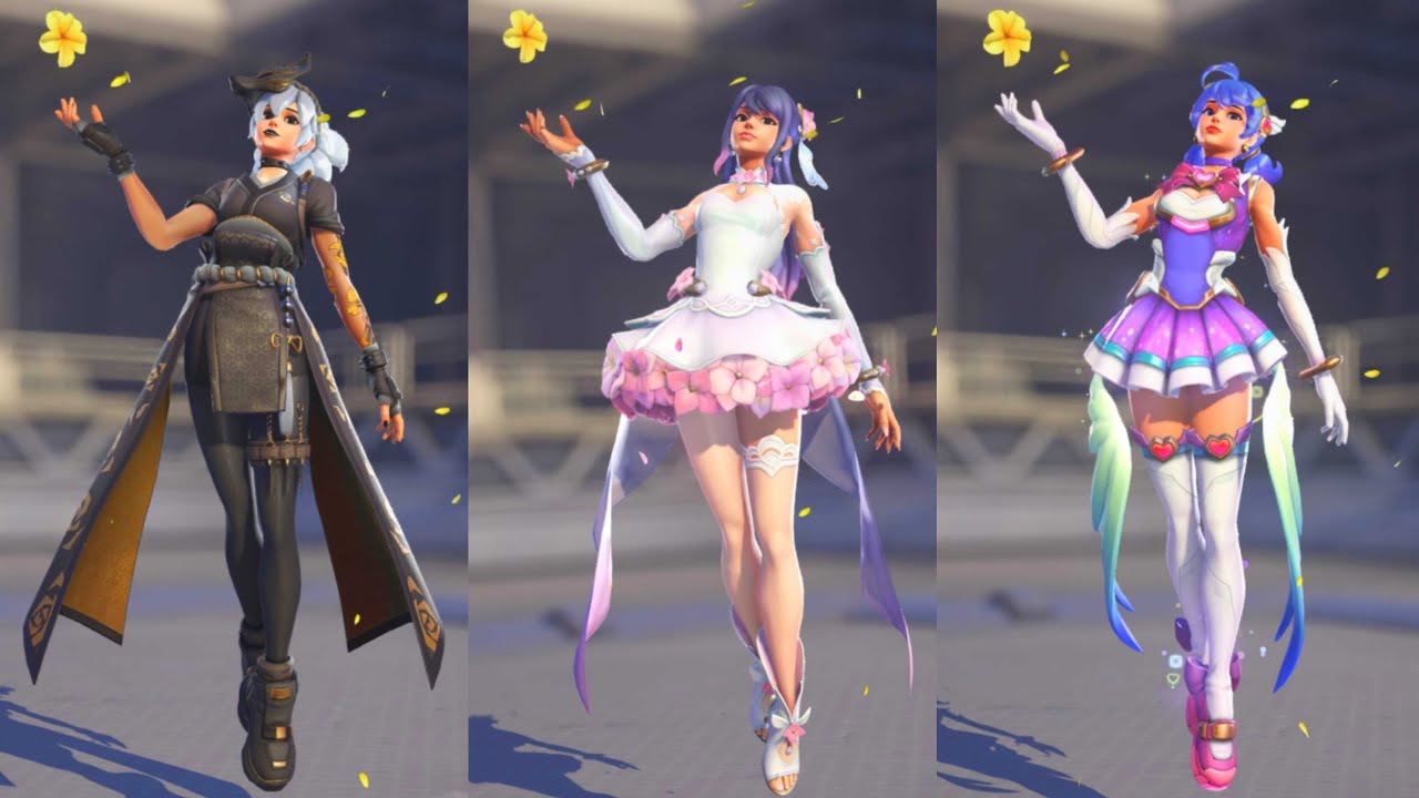 NEW Kiriko Blooming Emote with Different Skins | Overwatch 2 - YouTube