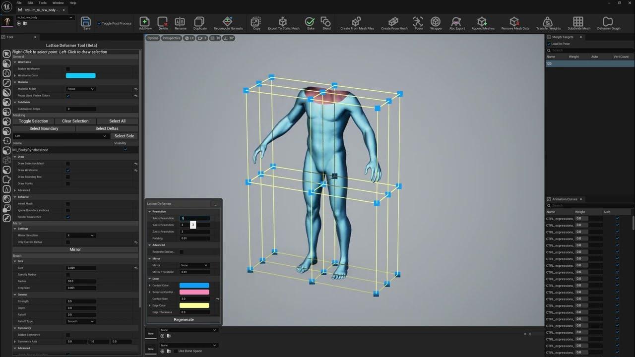 How to use Lattice Deformer Tool in Mesh Morpher - YouTube