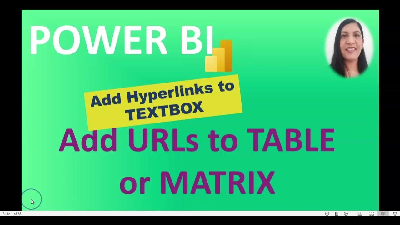Add URLs (Hyperlinks) to a TABLE or MATRIX in POWER BI DESKTOP/SERVICE - YouTube