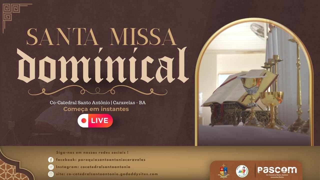 🙏 Participe Conosco da Santa Missa de Domingo - Ao Vivo 🙏 - YouTube