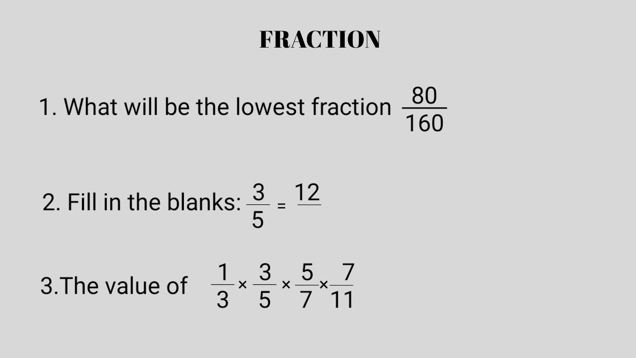 Fraction simple method || Nashme Mathematics - YouTube