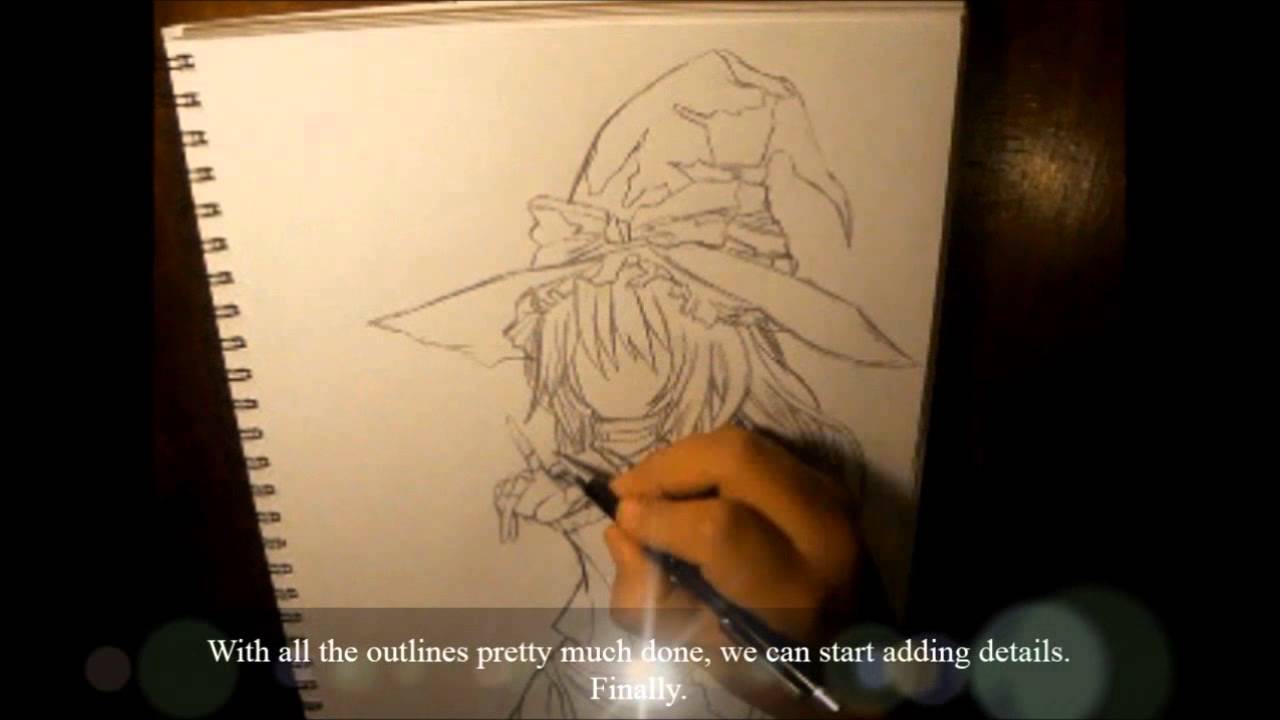 How to Draw EXTENDED EDITION - Marisa Kirisame PART I - YouTube