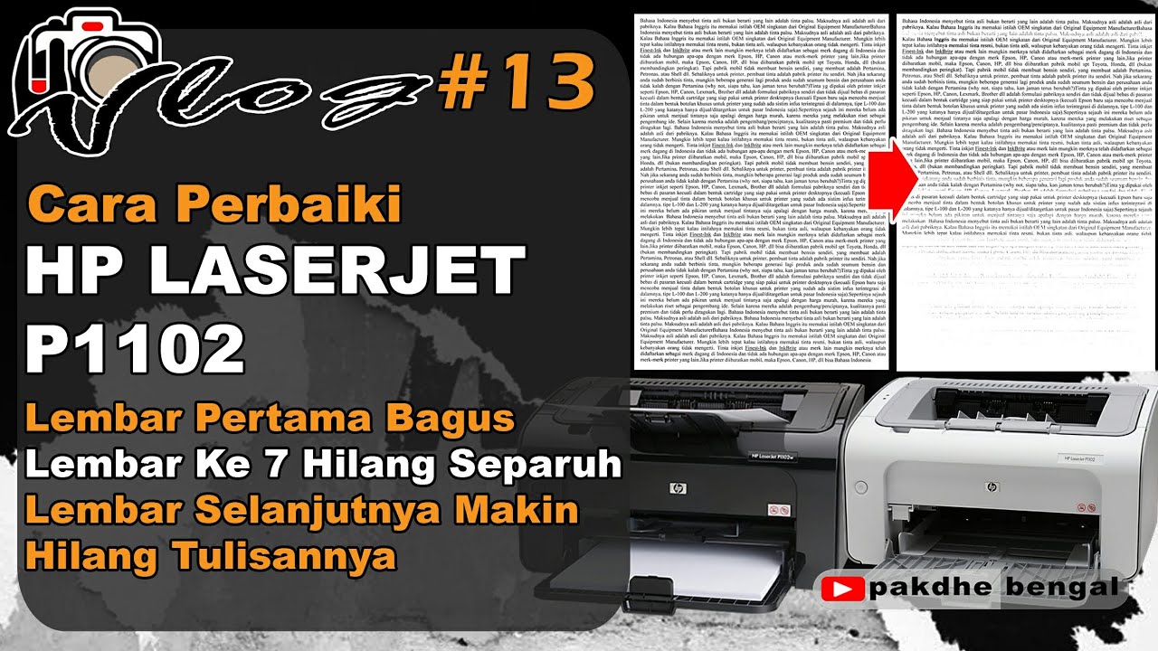 Perbaiki HP Laserjet Hasil Print Lembar Pertama Bagus Dan Lembar ...
