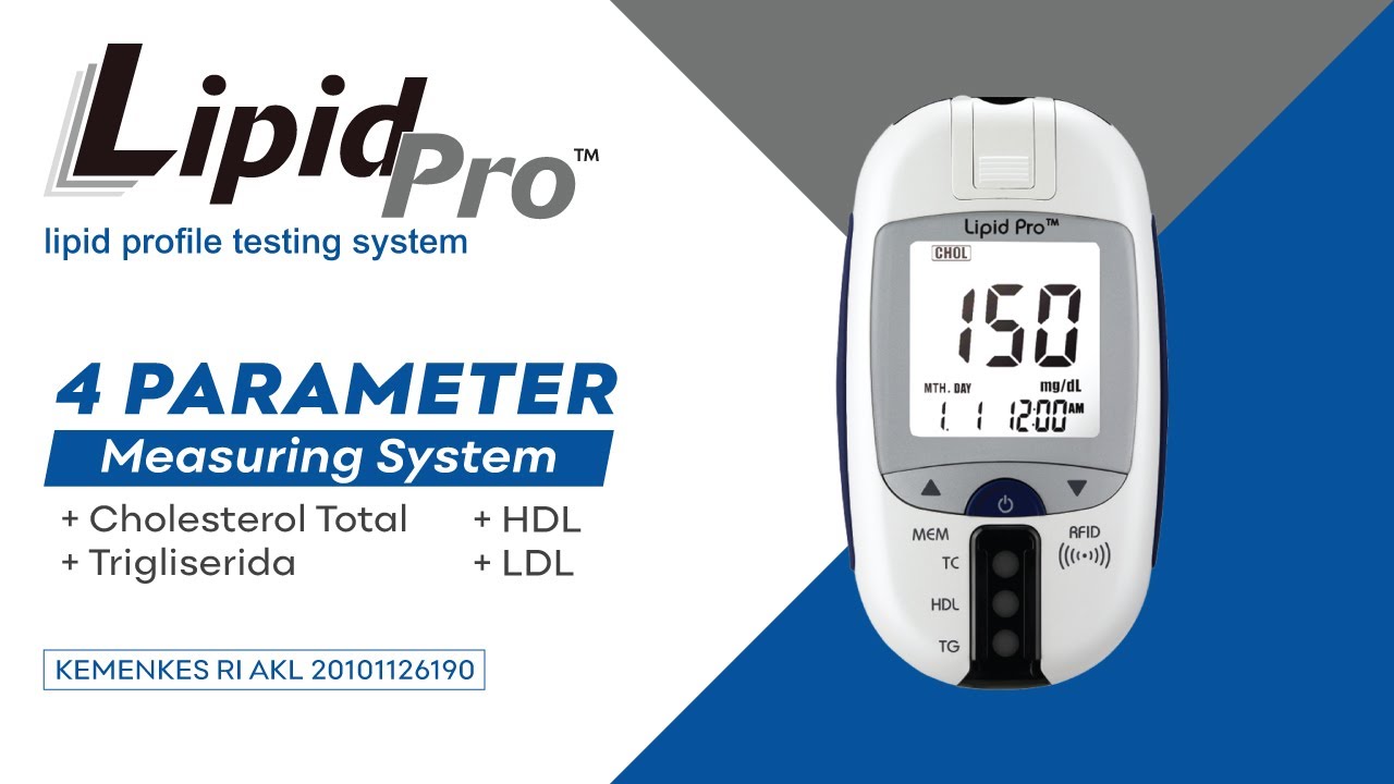 Alat Cek Kolesterol Total ( HDL, LDL dan TRIGLISERIDA) - LipidPro - YouTube