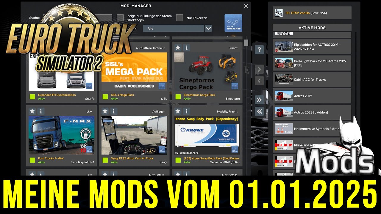 ETS2 v1.53 Mod ️ Meine Mods vom 01.01.2025 [Deutsch] - YouTube