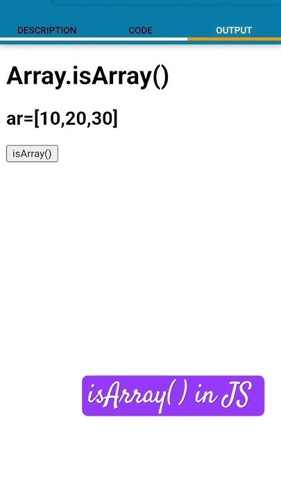isArray( ) in JS @ctutorialbynaziasohail - YouTube