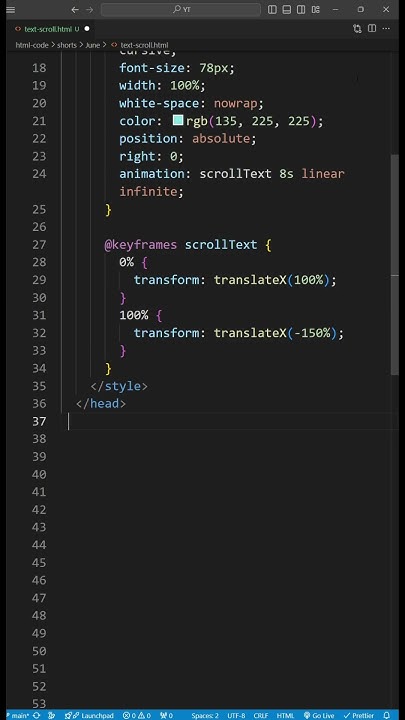 Text Auto Scroll Htmlcss Coding Youtube