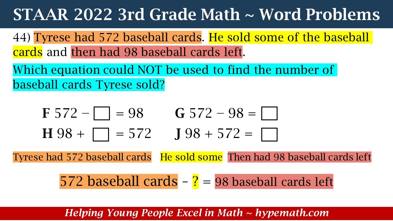 2022 STAAR Math ~ 3rd Grade (Algebraic Reasoning) Part 1 - YouTube