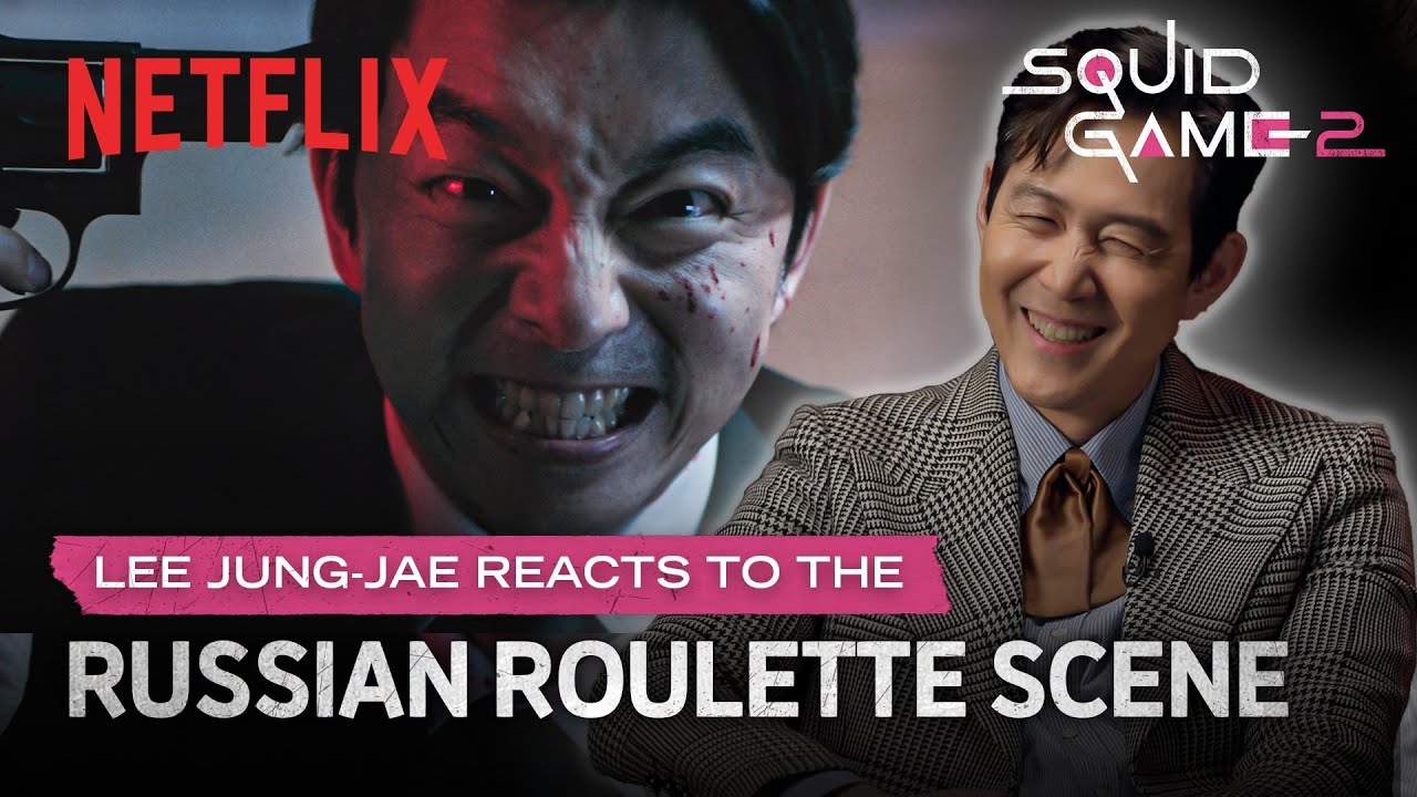 Lee Jung-jae reacts to the Russian roulette scene with Gong Yoo | Squid Game Season 2 | Netflix ...