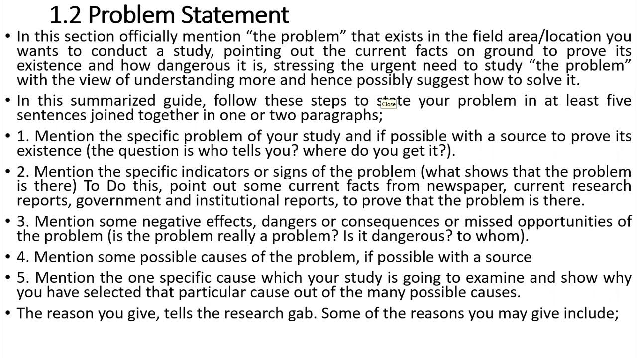 Steps to a Problem statement - YouTube